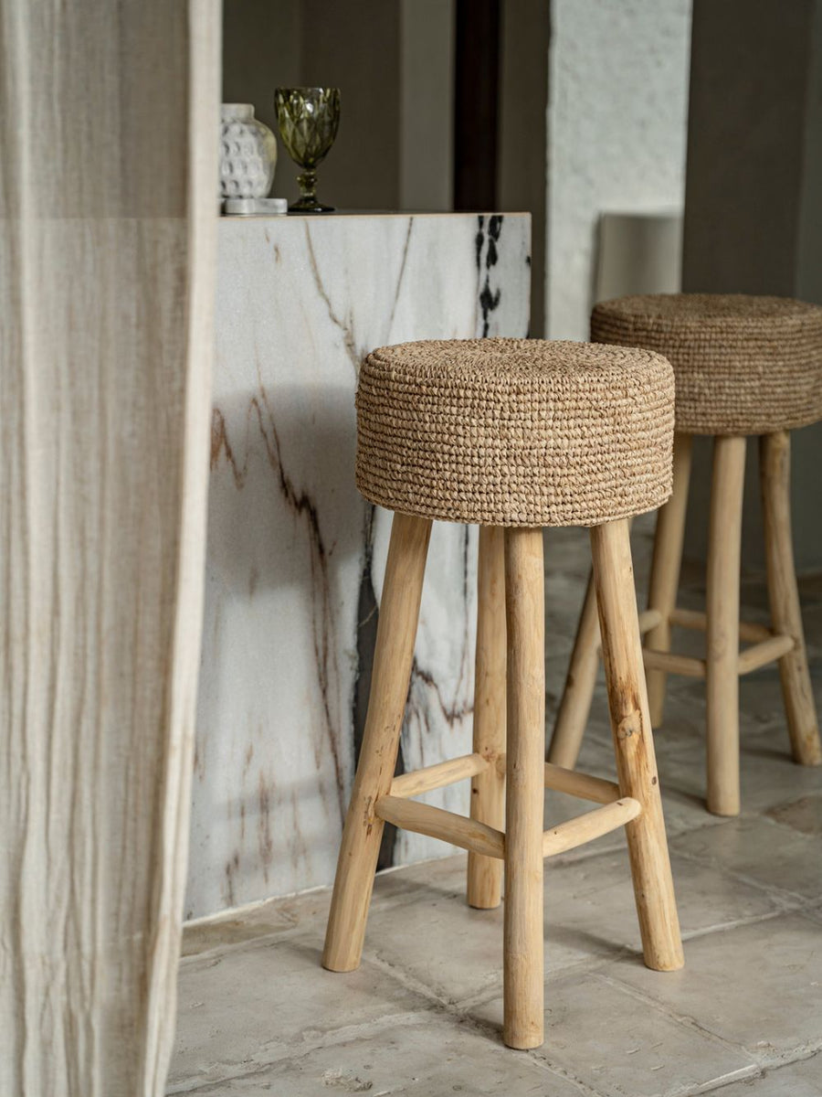 Raffia Bar Stool– Okre Shop